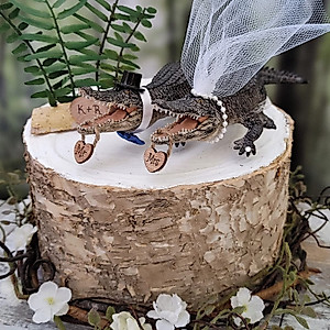 Gemini&Genius Crocodile Action Figures Wildlife World Safari Animals Figures Stocking Stuffers and Collectible Toys The Coolest Cake Toppers for Kids (Brown Crocodile)