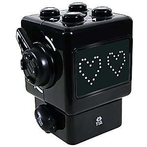 Meryi Kids Robot Toys, Smart Programmable Robot, Voice Control Rechargeable Robots, Dancing, Singing and Interactive Robot with Coding Apps for Kid 3-8 Year Birthday Gift Present, Black