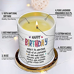 Friendship - Best Friend Gift for Women Birthday Unique - Happy Birthday Gifts for Friend, Bestie Lavender Candle 10Oz