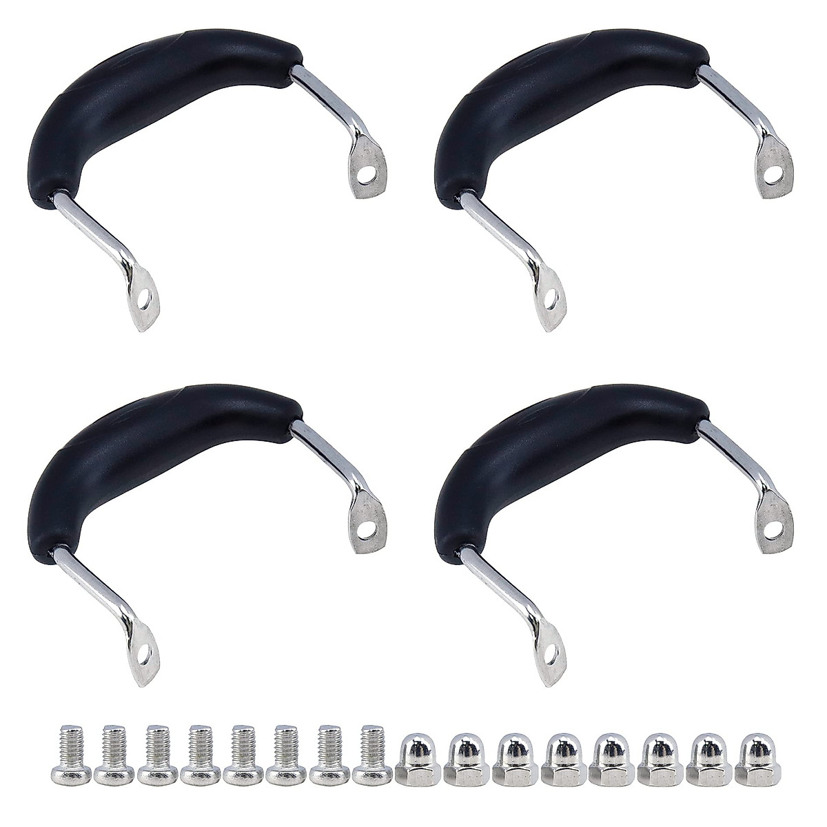 Pastlla 4pcs Pan Side Handle Cooker Handle Pot Pan Side Holder Handle Grip Steamer Holder Handle Pan Handgrip Replacement 75×60mm/2.95×2.36in