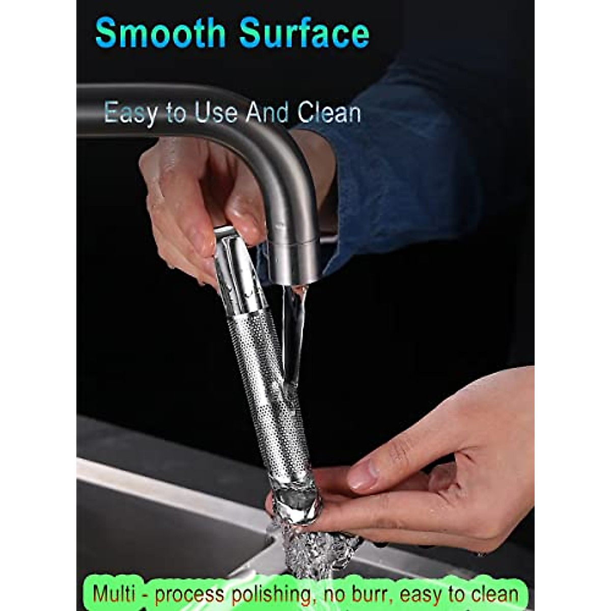 2PCS Tea Infuser for Loose Tea, 304 Stainless Steel Tea Strainer, Loose Leaf Tea Filter, Tea Diffuser, Long-handle Tea Steeper for Steep Tea, Loose Tea, Coffee, Rose, Spices