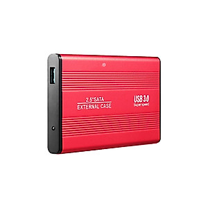 500GB/1TB/ 2 TB Rugged Mini USB 3.0 Portable 2.5 Inch Shock, Drop and Crush Resistant External Hard Drive,Ultra Slim Aluminum HDD, Ssd Hard Drive for PC, Mac, TV,PS4,Xbox - Red