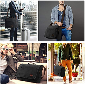 Laptop Bag 17 inch, Mens Messenger Bag Computer Bag Travel Casual Business Canvas Shoulder Bagmessenger bag for men crossbody satchel bags for school laptop messenger bag