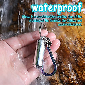 ChunlongFour Waterproof Cremation Pet Urns Keychain for Dogs Ashes, Cylinder Cat Dog Urn for Pet Ashes Cremation Keepsake Memorial Ashes Jewelry Pend