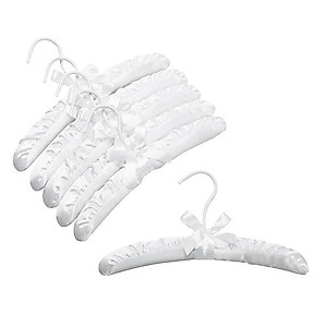 Only Hangers® 12" White Children's Satin Padded Hangers - Pack of (6)