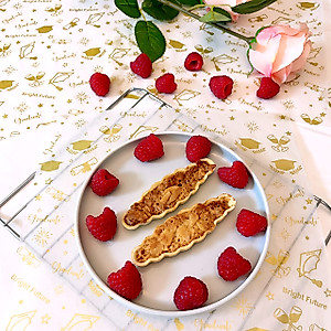 Suiwen 150pcs Graduation Gold Wax Paper Sheets Sandwich Wrapping Paper, Greaseproof Wrap Paper Parchment Papers Air Fryer Disposable Paper Liner Food Basket Liners for Outdoor Picnic (Gold Graduation)