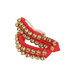 DOBANI Ankle Bells, 2-rows on Red Pad