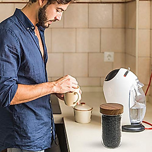 Wooden Mason Jar Lids Value Pack - 24 Mason Jar Lids Choose From Regular Mouth or Wide Mouth - Custom Molded Screw Top Mason Jar Lid Set Storage Lids for Ball Jars Only by Kitchen Charisma (Regular Mouth (2.5 in. Jar Opening), Acacia Wood (Brown Color))