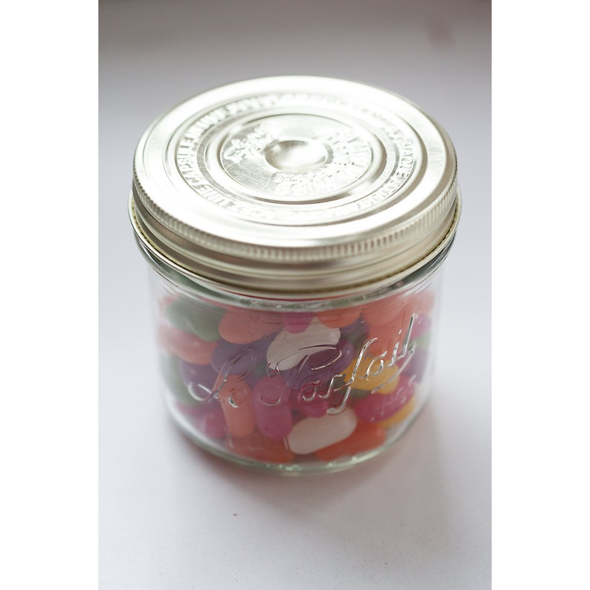 Le Parfait Familia Wiss Terrine Wide Mouth French Glass Jar w/Airtight 2-Piece System Gold Lids | Ideal for Canning, Food Storage, Meal Prep, Cake Jar & DIY Crafts | 24oz Pint/Half (Single Jar) 750ml