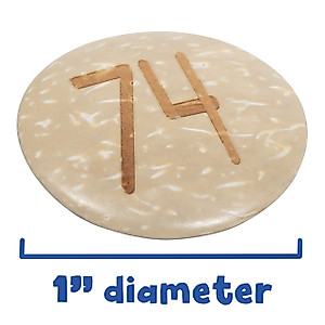 READY 2 LEARN Coconut Numbers - Set of 100 - 1-100 - Natural, Hand Made Counters for Kids - Math Manipulatives