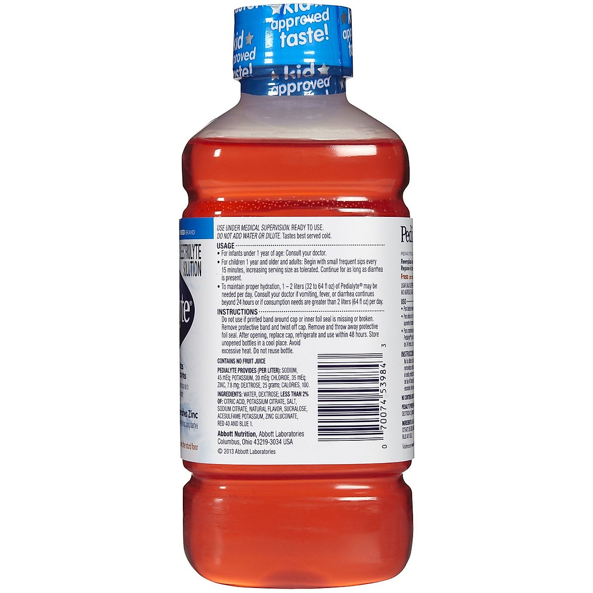 Pedialyte Oral Electrolyte Solution - Strawberry - 1 lt - 8 pk