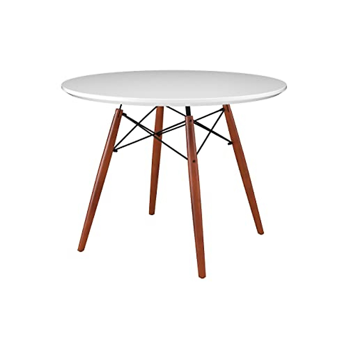 Eiffel Large Round Dining Table, Walnut Stain Legs