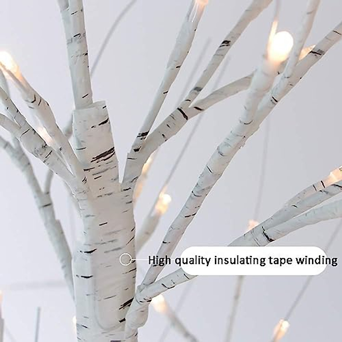 AAMNA White Birch Tree Floor Lamps for Living Room Modern Led Christmas Simulation Tree Standing Lights Living Room Bedside Bedroom Romantic Decoration