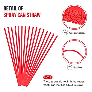 Spray Can Straw Plastic Replacement Spray Can Extension Straw (100)