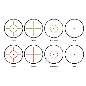 Barska AC13154 1x40 ION Red Dot Reflex Sight Multi Reticle with Mount, Black
