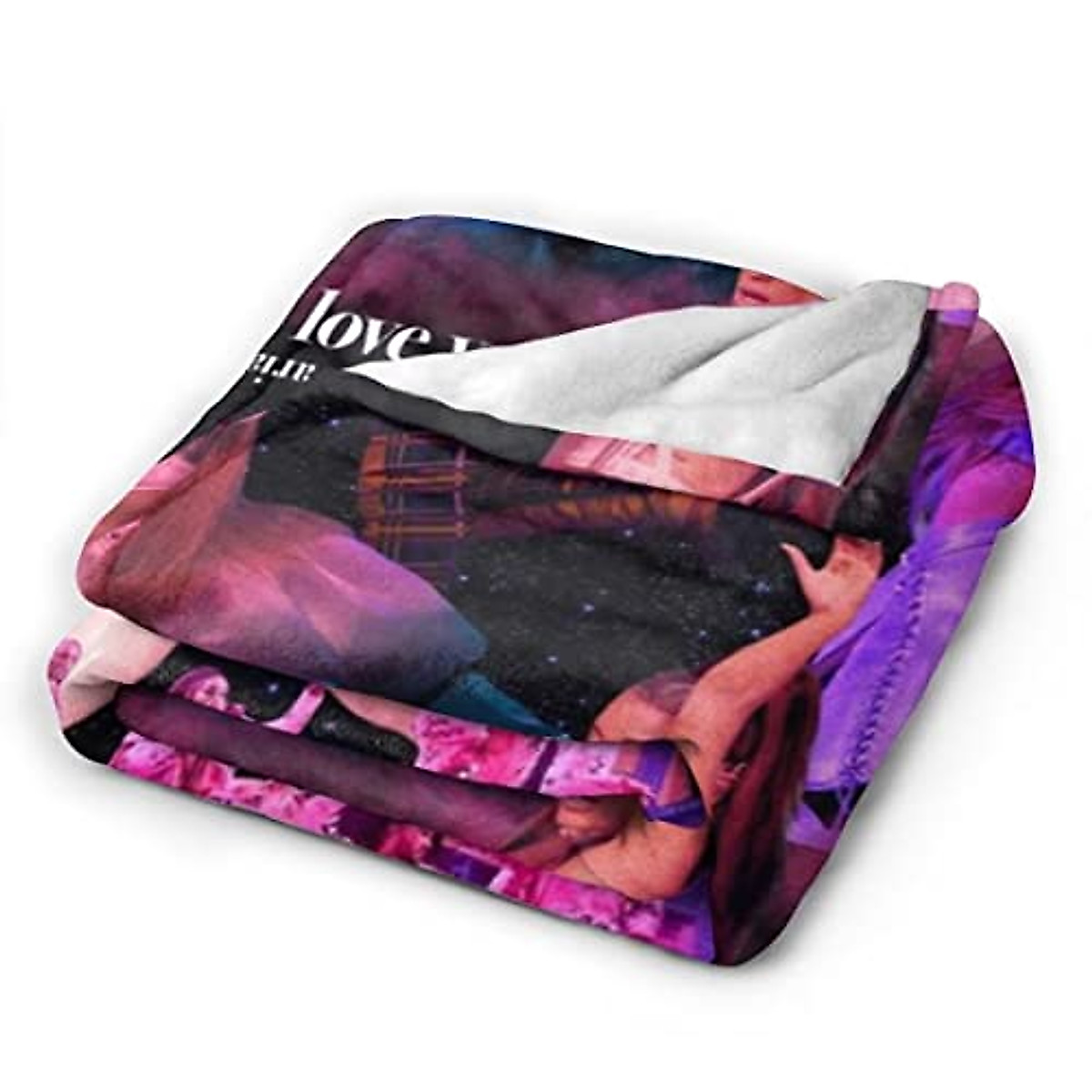 Ariana Grande Blanket Pink Soft Throw Blanket Warm Blanket for Bed Couch Sofa Nap Birthday Christmas Best Gifts for Fans Bedroom 50x40 in