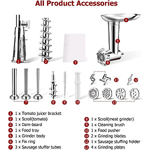 COLOR TREE USB Gearshift Knob Fruit & Vegetable Strainer Set with Food Grinder Attachment for Kitchenaid Stand