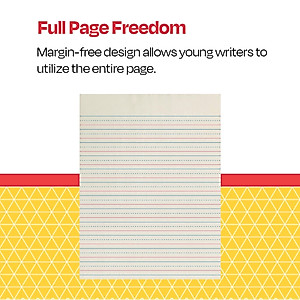 School Smart Zaner-Bloser Paper, 1/2 Inch Ruled, 8 x 10-1/2 Inches, 500 Sheets White