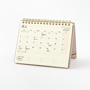 Midori 22285006 Plus Stand Diary Notebook, 2024, B6 Transformation Size, Monthly, Navy Blue, Starts October 2023 (beige)