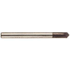 KEO 55730 Solid Carbide Single-End Countersink, TiALN Coated, Single Flute, 100 Degree Point Angle, Round Shank, 1/8" Shank Diameter, 1/8" Body Diameter