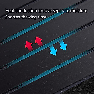 Fast Defrosting Tray Serving Trays Home Restaurant Food Defroster Plate Kitchen Aluminum Alloy Mellow Thawing Plate for Meat and Food(L)