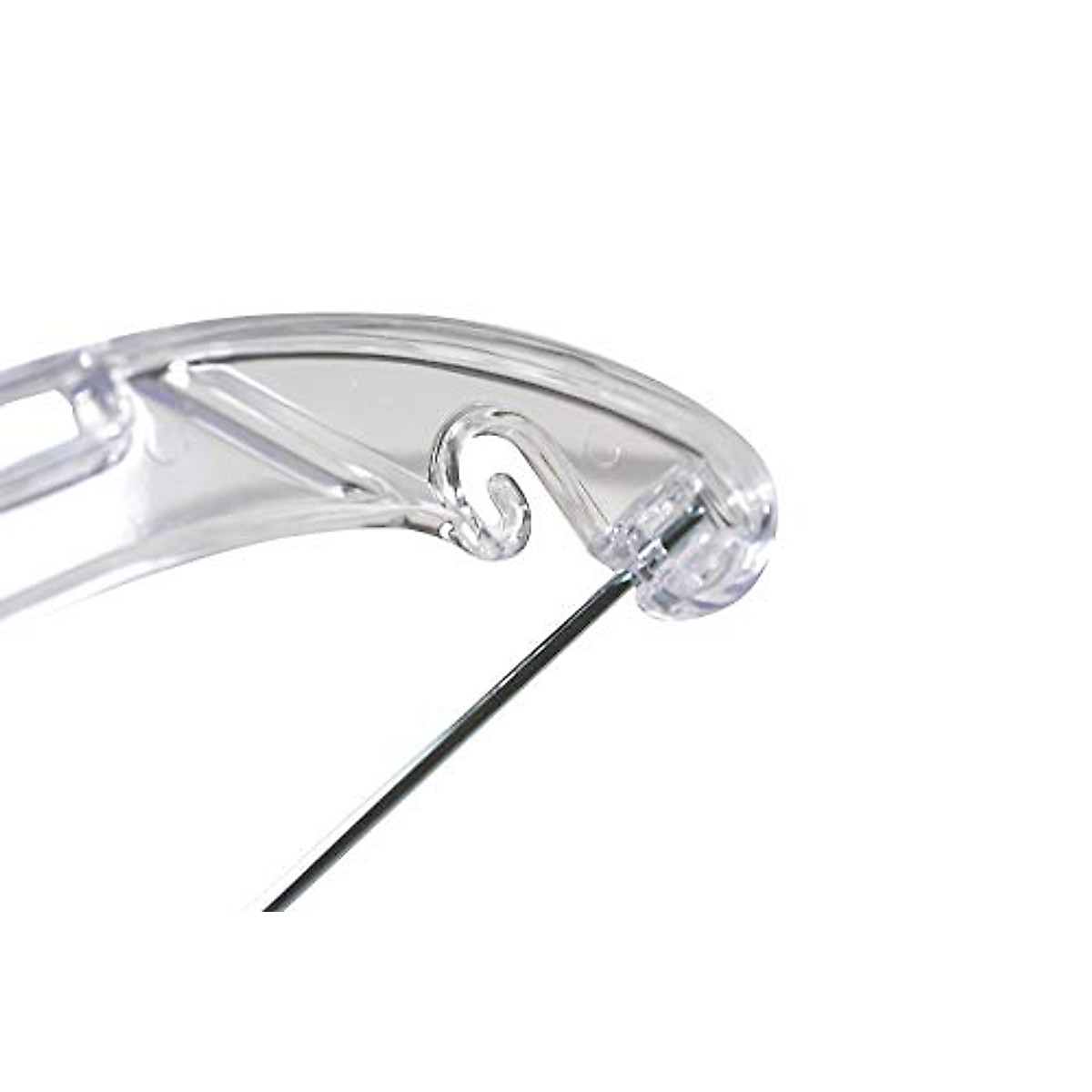 NAHANCO 414RC Plastic Coordinate Hanger, Heavy Duty, 14", Clear (Bulk Pack of 100)