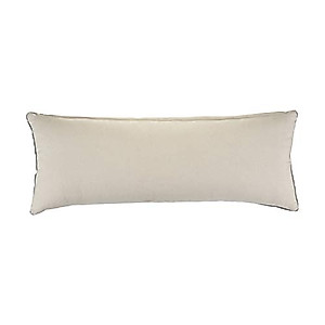 LR Home Embroidered Throw Pillow, 1 Count (Pack of 1), Frost Gray/Cream