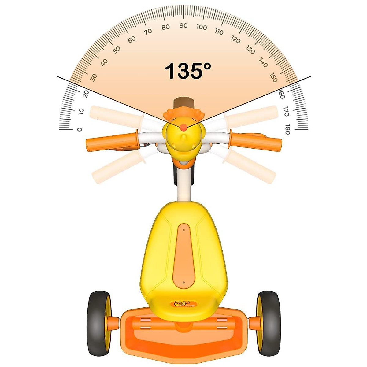 Toddler Tricycle Outdoor Trike for 1-3 Years Old with Storage Bin, Cute Riding Toys Gift for Girls Boys, Carbon Steel Frame and Silent Wheels (Yellow)