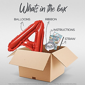 Letter Balloons - WILL YOU BE MY GIRLFRIEND 16" Inch Alphabet Letters Foil Mylar Balloon Valentines Day Banner (Red)