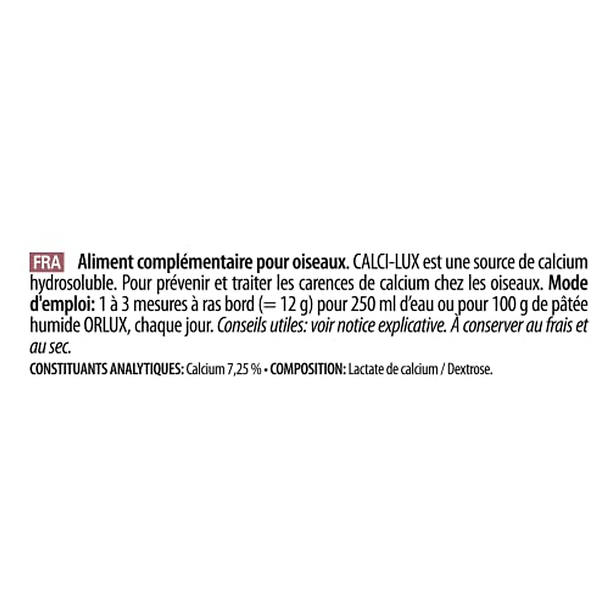 Versele Laga Orophama Calci-Lux Bird Vitamin 500g