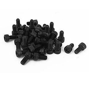 uxcell M5 x 10mm 12.9 Alloy Steel Hex Socket Head Cap Screws Bolt Black 50pcs