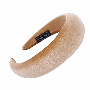 HYSGM Women Fashion Sponge Velvet Hairband For Girls Summer Beach Hair Hoop Headband (Khaki)