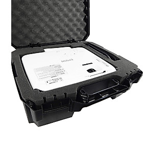 CASEMATIX Hard Shell Projector Travel Case with Customizable Interior Compatible with BenQ MX707 Projectors, MH535FHD, MW535A, HT1070A, MS524AE and More - Includes Case Only