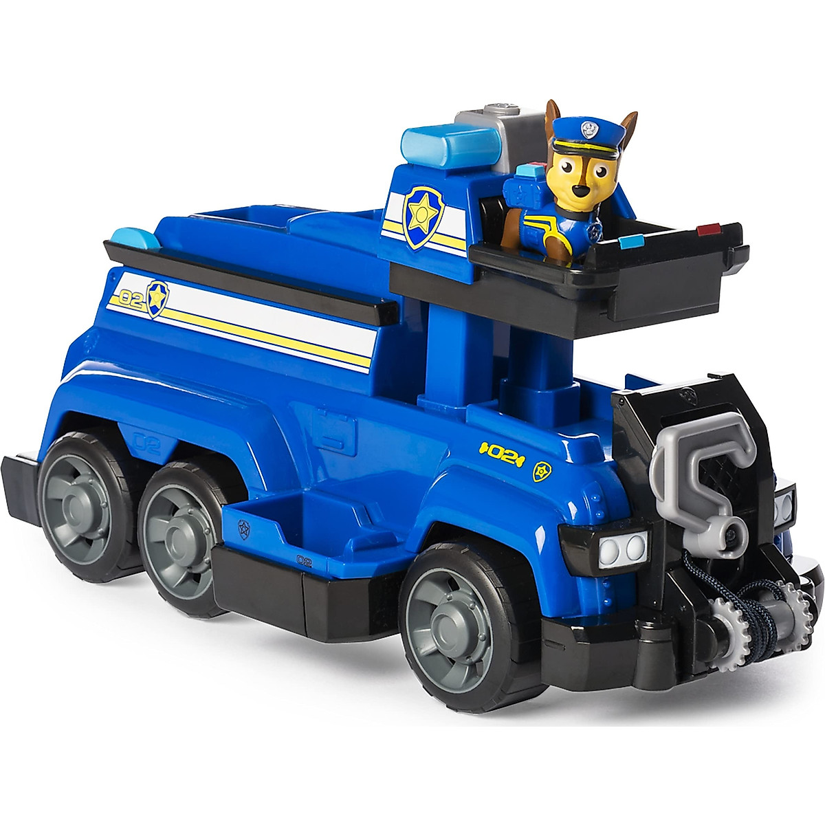 Paw Patrol, Chase’s Total Team Rescue Police Cruiser Vehicle with 6 Pups, for Kids Aged 3 and Up