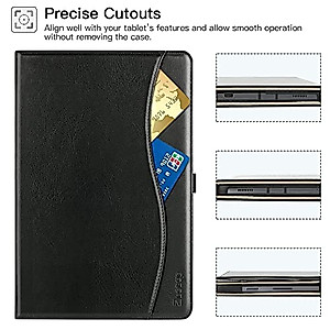 ZtotopCases for Samsung Galaxy Tab S8/S7 Case 11 Inch(SM-X700/X706/T870/T875/T878), PU Leather Folding Stand Cover with Auto Sleep/Wake & Multiple Viewing Angles, Support S Pen, Black