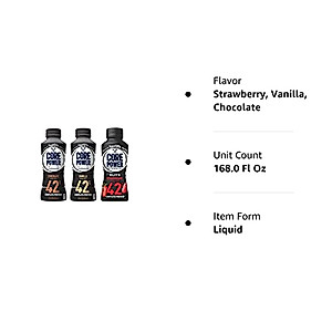 Core Power Elite High Protein Shake (42g), 3 Flavor Variety, Ready To Drink for Workout Recovery, 14 Fl Oz Bottles (Pack of 12)