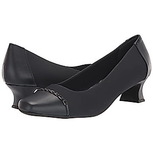 Easy Street Women's Orbit Pump, Navy Suede, 8 X-Wide