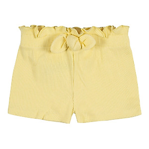 Gerber Baby Girl's Toddler 3-Pack Pull-On Knit Shorts, Yellow Lemons, 12 Months