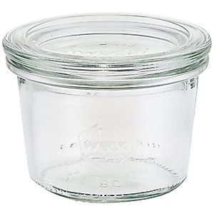 ラセラヌー(Rasalhanut) WE-080 Weck Mold Shape Glass Canister, 2.7 fl oz (80 ml)