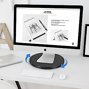 10 inch Heavy Duty Rotating Swivel Stand with Steel Ball Bearings - Lazy Susan Turntable for Flat Panel Monitors, TV's, Potted Plants, Stereo Speakers, Lazy Susan Turntable Organizer