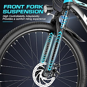 Vivi Electric Bike, 27.5" Electric Bike for Adults 500W(Peak 750W) Ebike 20MPH Electric Mountain Bike with 48V 499.2WH Battery, Up to 50 Miles, Cruise Control, 21 Speed Adult Electric Bicycles