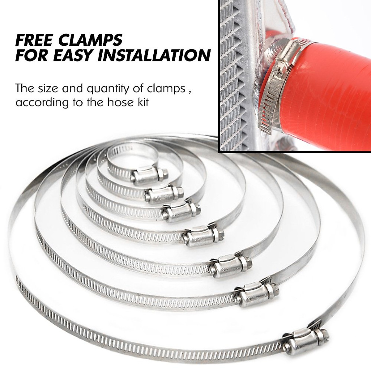 Silicone Radiator Turbo Tube Kit Clamps Replacement For Toyota Supra MK3 MA70 7M-GT 1986-1992 Red