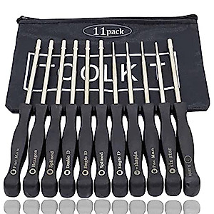 11 Pcs Carburetor Adjustment Tool Screwdriver Kit for Common 2 Cycle Carburator Adjusting Small Engine Carb Tune up Adjusting Tool, Carburetor Adjuster Tool - Carb Tool Kit (band black Tool bag)