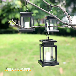 ZHUANYIYI Hanging Outdoor Solar Lights, Creative Candle Lights, Garden Lawn Waterproof Landscape Lights, All-Weather Home Garden Pavement Decorative Lights