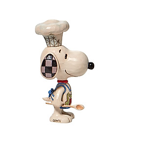 Enesco Jim Shore Peanuts Chef Snoopy Miniature Figurine, 4 Inch, Multicolor