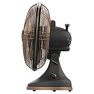 Vornado Silver Swan Alchemy Oscillating Vintage Fan, Gunmetal, Medium