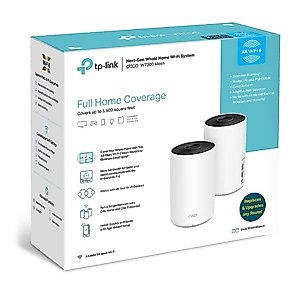 TP-Link Tri-Band Wi-Fi 6 Mesh Router System | 2- Mesh Routers | Coverage up to 5,500 sq. ft. | Deco W7200 (2-Pack) (Renewed)