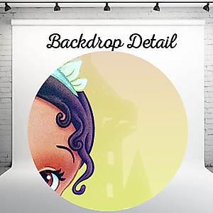 Baby Tiana Baby Shower Backdrop Purple Flower Castle Green Background Princess and Frog Party Decorations 1st Birthday Party Banner 7x5 ft 160