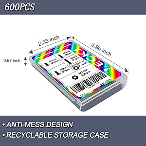 ECKJ 600pcs M2.5 Laptop Notebook Computer Replacement Screws, Phillips Flat Head Countersunk Machine Screw Bolts Nuts Washers Assortment Kit, M2.5 x 4mm/ 5mm/ 6mm/ 8mm for SSD Repair, NVMe Drive Black