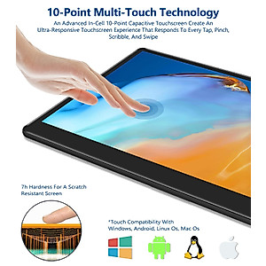 Usparkle Touchscreen Monitor 13.3 inch FHD1920×1080P IPS HDR 60Hz Touch Screen Monitor, HDMI VGA DVI Touch Monitor with 10-Point Multi-Touch, VESA Monitor with Speakers,Touchscreen for Laptop